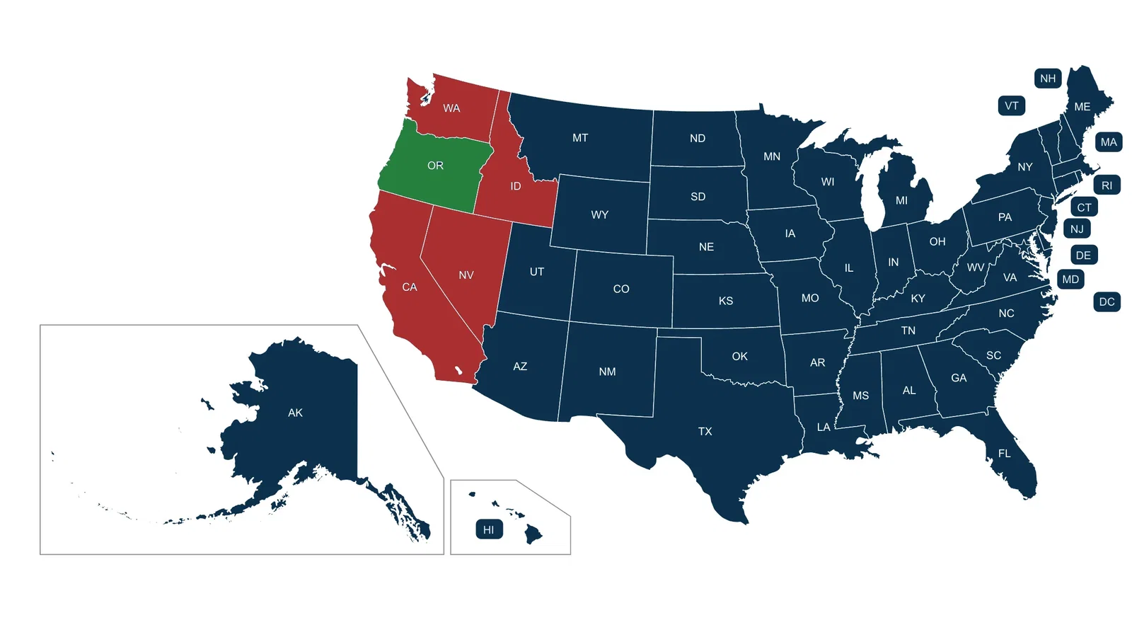 Oregon Borders | 4 States, Columbia River & Pacific