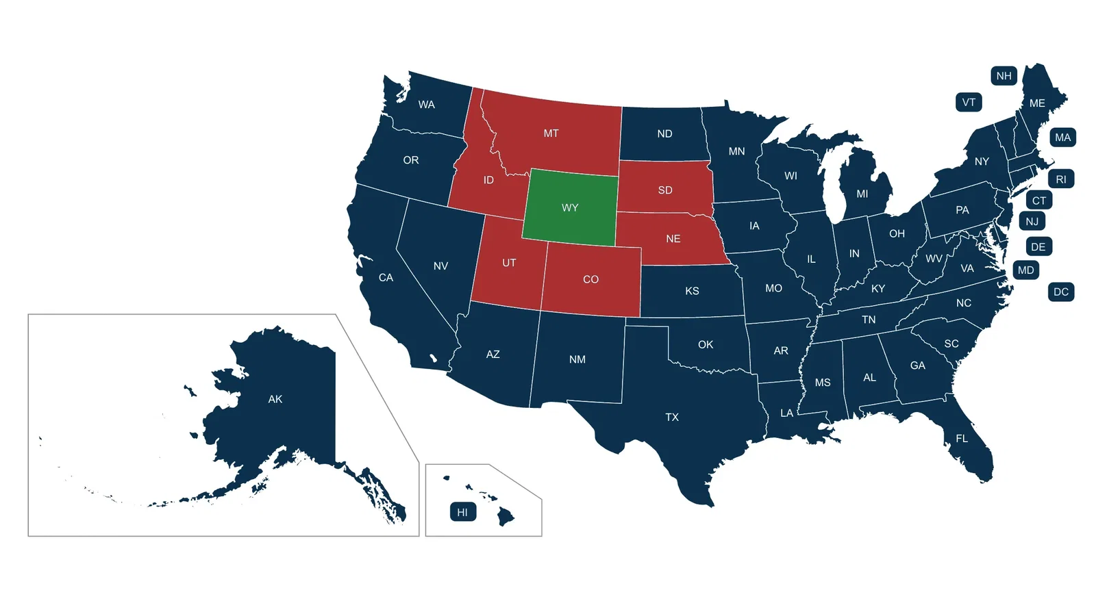 Wyoming Borders | Map, States & Facts